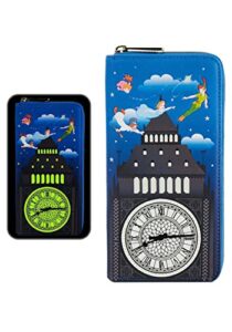 loungefly disney peter pan glow clock wallet standard