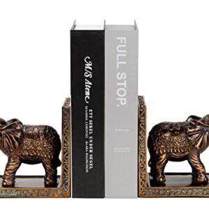 Elephant Book Ends for Shelves, Cute Bookends to Hold Books Heavy Duty, Book Ends Decorative for Home Decoration