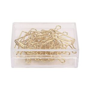 100Pcs Crown Shape Paper Clips Gold Creative Bookmarks Note Clip Marking Document Organizing Clip Stationery Supplies(#1)