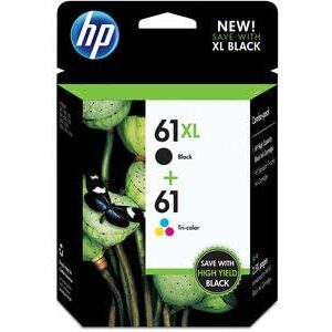 HP 61xl Black High Yield and Tri-Color Standard Yield Ink Combo Pack