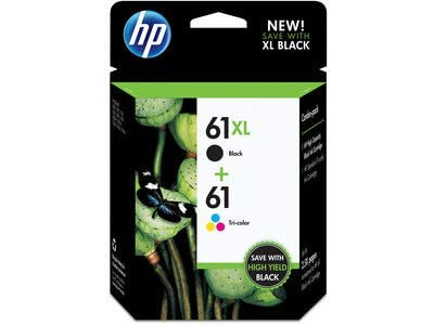 HP 61xl Black High Yield and Tri-Color Standard Yield Ink Combo Pack