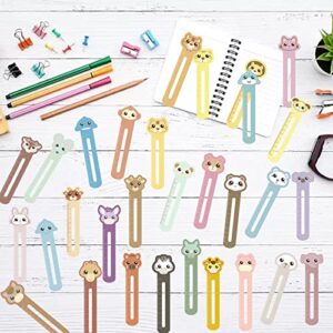 CIEMODA 90 Pieces Animals Bookmarks Cute Funny Cartoon Bookmarks Animal Theme Kid Book Mark with Scales for Kids Teen Boys Girls Students Reading Stationery Gift Ideas