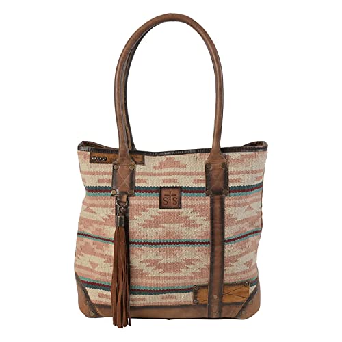 STS Ranchwear Women's Western Style Aztec Pattern Palomino Serape Shoulder Tote Handbag with Concealed Carry Pocket