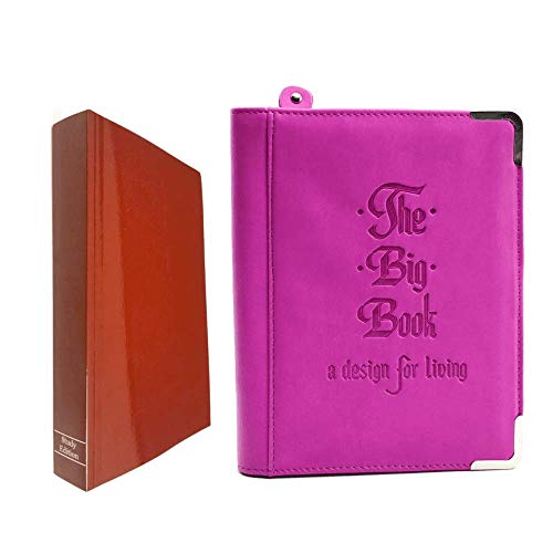 Study Edition Big Book with Pink AA Bookcover with Big Book Study Edition of Alcoholics Anonymous Included You Get Both