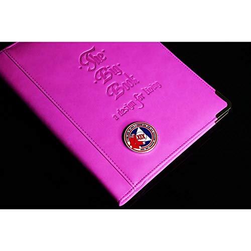 Study Edition Big Book with Pink AA Bookcover with Big Book Study Edition of Alcoholics Anonymous Included You Get Both