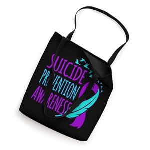 Suicide Prevention Awareness Happy Ribbon Support Graphic Tote Bag