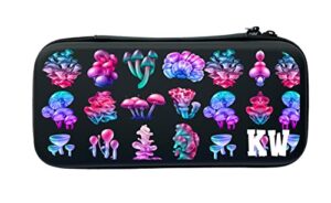 groovy case made for nintendo switch personalized name switch oled console games protective funny mushrooms travel carry case for gamers kids girls mb128