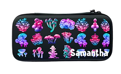 Groovy Case Made For Nintendo Switch Personalized Name Switch OLED Console Games Protective Funny Mushrooms Travel Carry Case for Gamers Kids Girls MB128