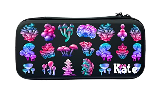 Groovy Case Made For Nintendo Switch Personalized Name Switch OLED Console Games Protective Funny Mushrooms Travel Carry Case for Gamers Kids Girls MB128