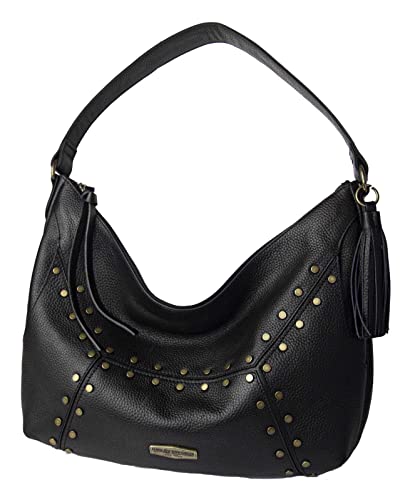 Harley-Davidson Women's Midnight Rider Genuine Leather HOBO Purse - Black