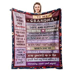 grandma gifts throw blanket 60″x50″ – mothers day birthday gifts for grandma – gigi gifts for grandma – nana gifts from grandkids – best grandma gifts for grandma from granddaughter grandchildren