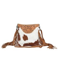 myra bag women’s raw umber hand tooled crossbody brown one size