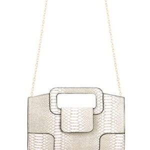 Naimo Snakeskin Evening Bag Crocodile Handbag Tote Top Handle Satchel Shoulder Bag Retro PU Leather Clutch Purse