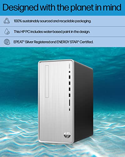 HP Pavilion Desktop Computer PC, AMD Ryzen 7 Processor, AMD Radeon Graphics, 16 GB SDRAM, 512 GB PCIe SSD, Windows 11 Pro OS, 9 USB Ports, High-Performance Wi-Fi & Bluetooth, (TP01-2062,2022)