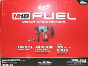 milwaukee 2912-20 m18 fuel 18v 1″ sds plus brushless rotary hammer