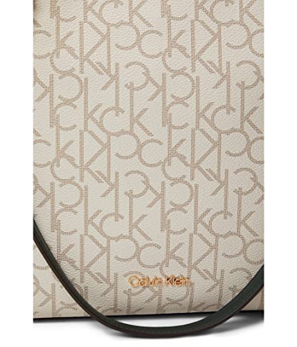 Calvin Klein Finley Signature Tote Vanilla/Khaki/Deep Forest One Size