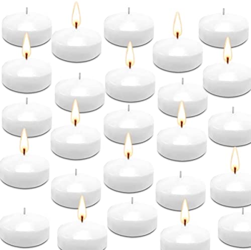 Howemon 2Inch 24 Pack Floating Candles Unscented Discs for Wedding, Pool Party, Holiday & Home Decor