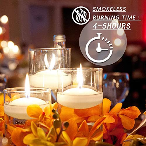 Howemon 2Inch 24 Pack Floating Candles Unscented Discs for Wedding, Pool Party, Holiday & Home Decor