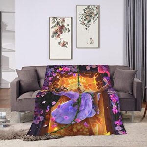 Encanto Blanket Lightweight Cozy Bed Blanket Soft Warm Throw Blanket for Sofa Couch Living Room Black 50inchx40inch