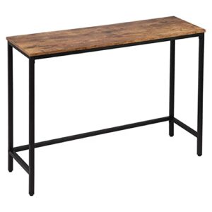 Timberer 39.4” Console Table, Hallway Entrance Table Sofa Table Behind Couch, for Living Room, Entryway, Easy Assembly, Accent Table, Rustic Brown