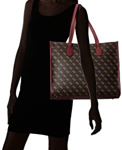 GUESS Silvana Tote Brown Logo/Merlot One Size