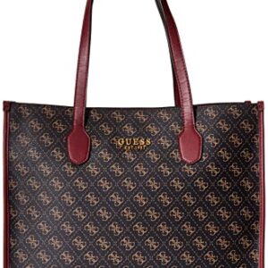 GUESS Silvana Tote Brown Logo/Merlot One Size