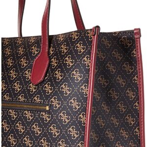 GUESS Silvana Tote Brown Logo/Merlot One Size