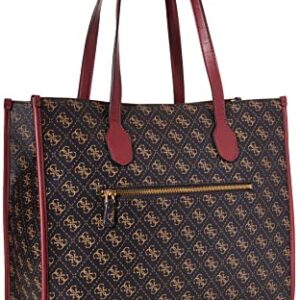 GUESS Silvana Tote Brown Logo/Merlot One Size