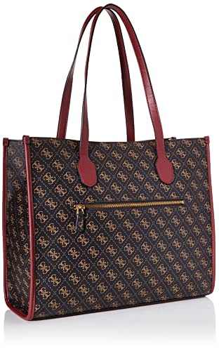 GUESS Silvana Tote Brown Logo/Merlot One Size