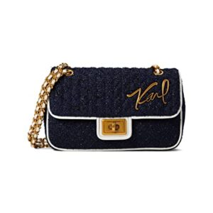 Karl Lagerfeld Paris Agyness Shoulder Bag Navy/White One Size