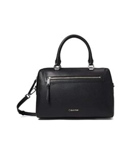 calvin klein opal satchel black/silver one size