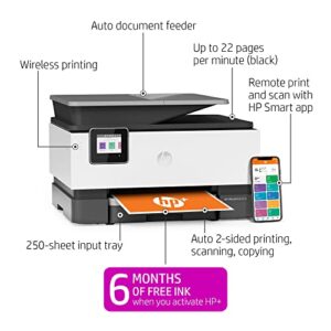 HP OfficeJet Pro 9015e Wireless Color All-in-One Printer with 6 Months Free Ink (1G5L3A) (Renewed Premium)