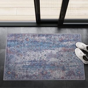 perga rugs machine washable area rug for bedroom, kitchen, bathroom, living room, entryway, home decor non slip rug, pet friendly & resistant throw indoor floor carpet