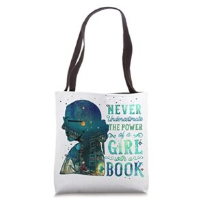 never underestimate the power of a girl with a book tote bag