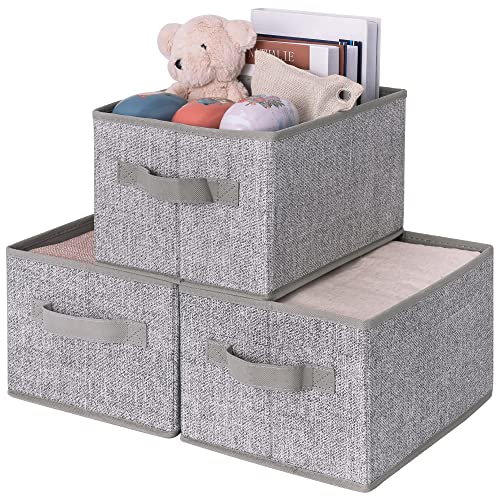 GRANNY SAYS Bundle of 3-Pack Fabric Storage Bins & 3-Pack Rectangle Lidless Storage Bins