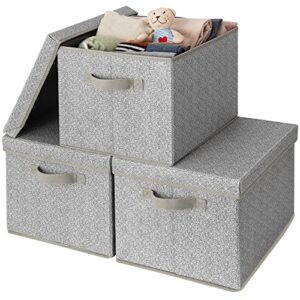 GRANNY SAYS Bundle of 3-Pack Fabric Storage Bins & 3-Pack Rectangle Lidless Storage Bins