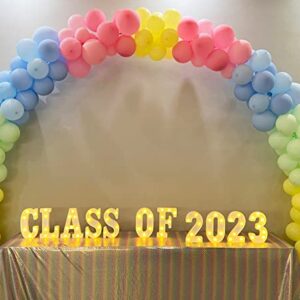 Graduation Party Decorations 2023, 11 LED Marquee Letter Lights "Class of 2023" for Graduation Decorations, GRAD 2023 Kindergarten Preschool High School College Graduation Decorations Party Supplies