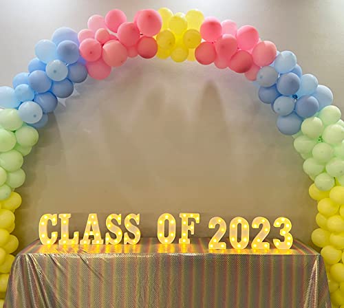 Graduation Party Decorations 2023, 11 LED Marquee Letter Lights "Class of 2023" for Graduation Decorations, GRAD 2023 Kindergarten Preschool High School College Graduation Decorations Party Supplies