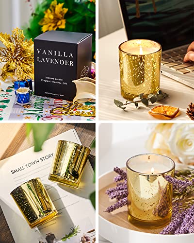 Candles for Lavender Home Scented: Premium Jar Candles Aromatherapy Lavender Eucalyptus, Scented Candles for Women to Relieve Stress, Soy Candles AS Gifts All Natural (6 oz 36 Hour Burn)