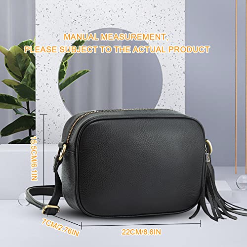 Leathario Leather Crossbody Bag for Women Small Shoulder Bag Satchel Card Holder Wallet Purse Pocket ladies for work usual