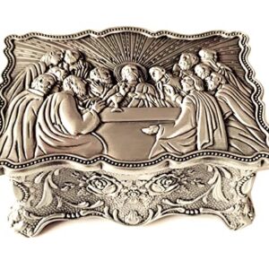 elegantmedical Last Supper Rosary Necklace Eucharistic box Catholic Christian Roman rosary case Jewellery GIFT BOX