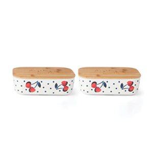 kate spade ks vintage cherry dot container, 1.79