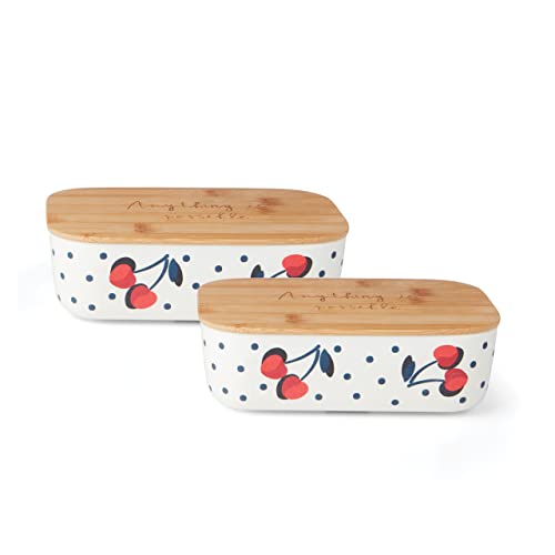 KATE SPADE Ks Vintage Cherry Dot Container, 1.79