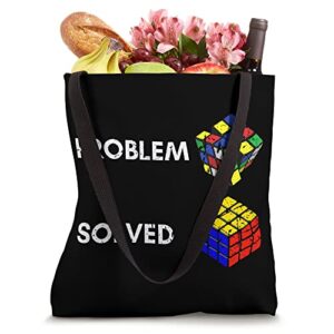 Rubiks Cube Speed Cubing Master 80s Vintage 3x3 Cube Puzzle Tote Bag