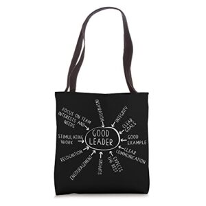 good leader teamwork office lead team influencer leadership tote bag