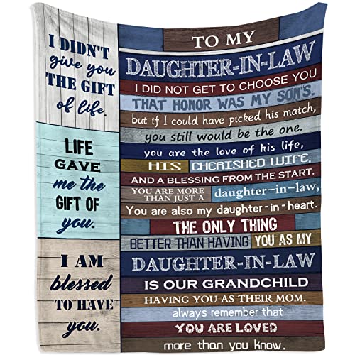 Mubpean Daughter in Law Gifts Blanket 60"x50" - Gifts for Daughter in Law - Daughter in Law Gift Ideas - Birthday Gifts for Daughter in Law - Future Daughter in Law Gifts from Mother in Law Blankets