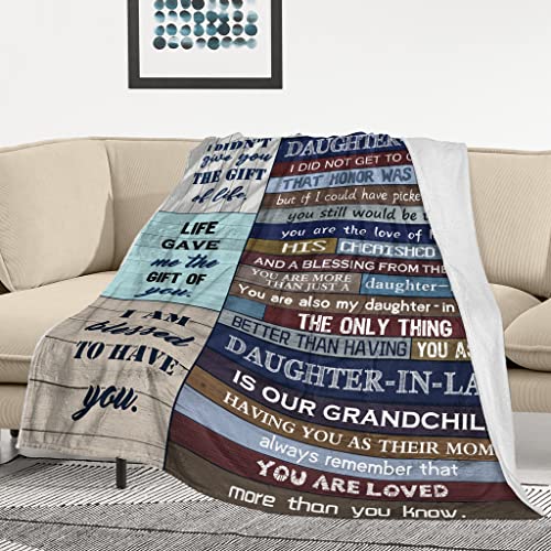 Mubpean Daughter in Law Gifts Blanket 60"x50" - Gifts for Daughter in Law - Daughter in Law Gift Ideas - Birthday Gifts for Daughter in Law - Future Daughter in Law Gifts from Mother in Law Blankets