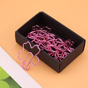 Flower Sakura Paper Clips Paperclips Creative Cute Paper Clips for Paper Non Skid Usually for Office School Book Notebook Document Organizing and so on (12 Pieces - Pink)