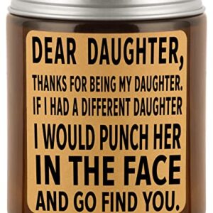 Daughter Gifts from Mom, Dad - Gifts for Daughter - Birthday Gifts for Daughter - Gifts for her, Women - Funny Birthday Presents from Mother, Father - GFTYIO Lavender Scented Candles