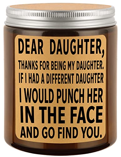 Daughter Gifts from Mom, Dad - Gifts for Daughter - Birthday Gifts for Daughter - Gifts for her, Women - Funny Birthday Presents from Mother, Father - GFTYIO Lavender Scented Candles